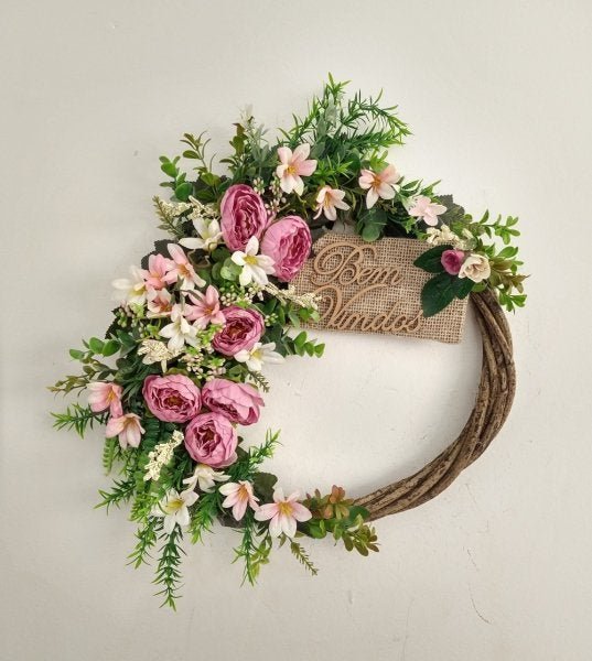 Guirlanda Floral Rústica HK Presentes Para Porta de Entrada Decoração ...