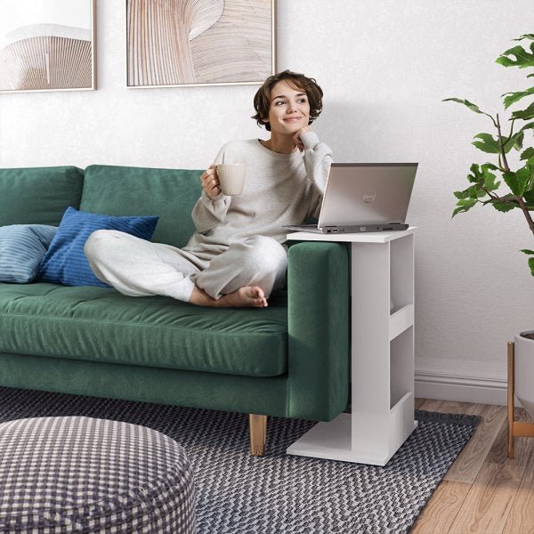 Mesa Lateral Notebook Quick - Branco | MadeiraMadeira