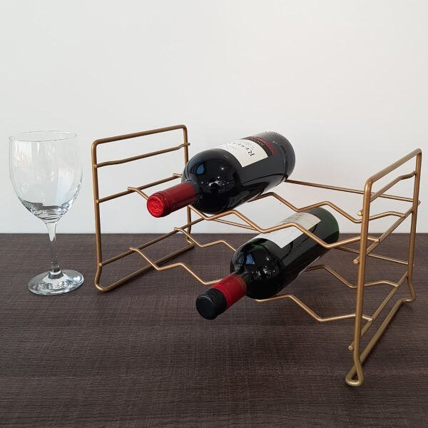 Kit 2 Adegas Merlot Empilhável 16 Garrafas Vinho Suporte Garrafeira ...