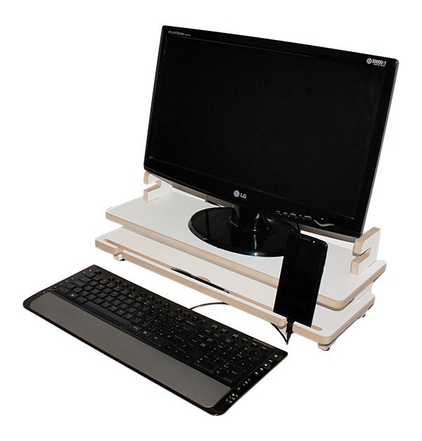 Bases Apoio Suporte Ergonômico para Monitor 2 Unidades Il Legno ...