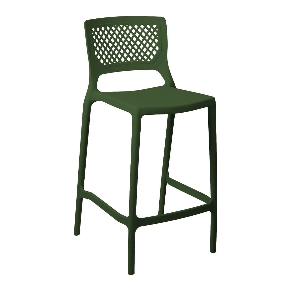 Banqueta Alta para Cozinha Verde Musgo Empilhável Vênus em ...