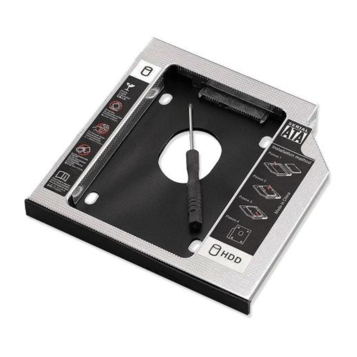 Adaptador Caddy Slim 12,7mm para Hd ou Ssd 2,5 Sata | MadeiraMadeira