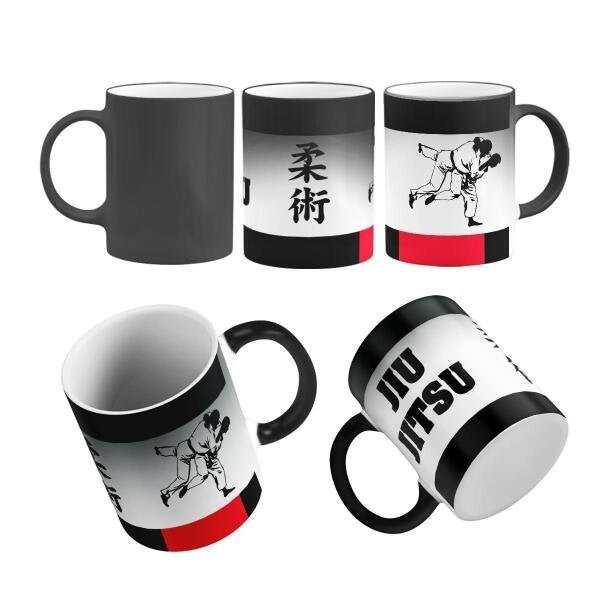 Caneca Mágica Faixa Preta Jiu Jitsu Bjj Escrita Japonês | MadeiraMadeira
