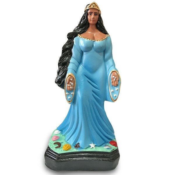 IMAGEM ORIXA IEMANJA YEMANJA ESCULTURA ESTATUA GESSO 20CM IP | MadeiraMadeira