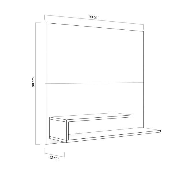 Painel para TV até 42 Polegadas Orlando - Off White/Madeira Freijó ...