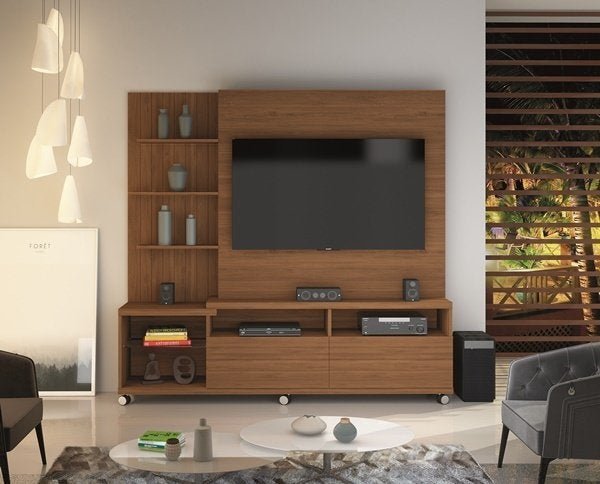 Home para TV até 60 Polegadas Atacama - Madeira Freijó | MadeiraMadeira