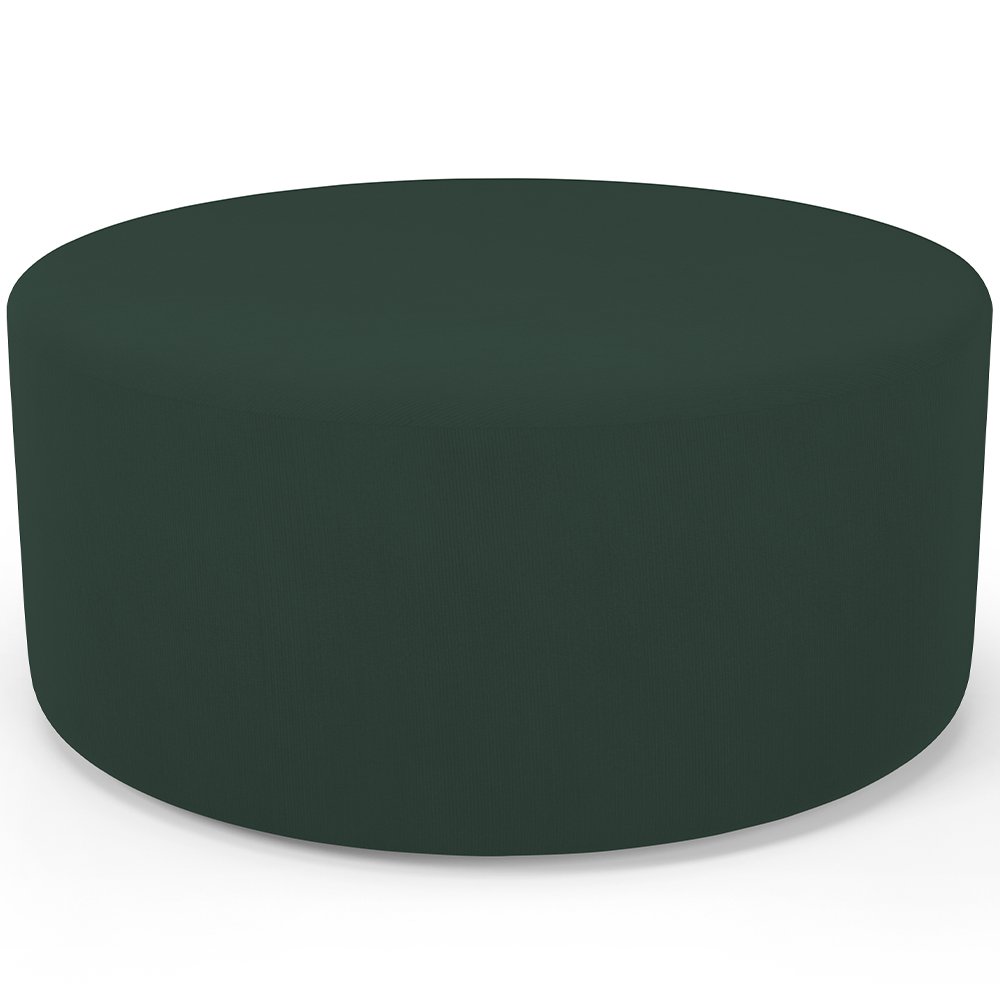 Kit Puff Redondo Lola e Puff Recamier Orgânico Orbit W01 Linho Verde Musgo - Lyam Decor ...