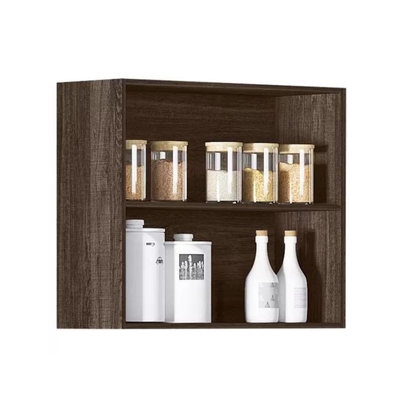 Armário Aéreo 2 Portas Kali Premium 70cm Amêndoa/Carvalho - Nicioli | MadeiraMadeira