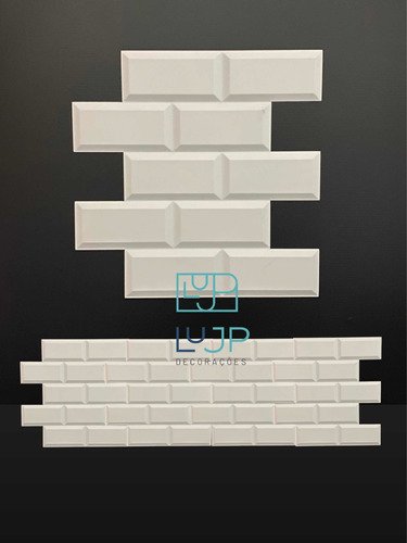 12 Placas 3d de Pvc Azulejos Tijolinho Retro Cozinha 50x50cm ...
