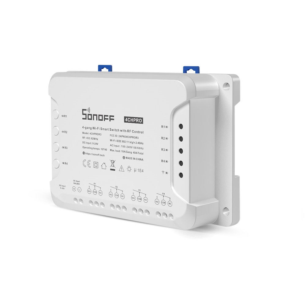Sonoff 4CH PRO R3 WiFi e RF433MHz Pronta Entrega Automação Residencial ...