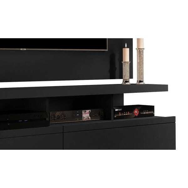 Rack com Painel para TV até 60 Polegadas 160cm Vivare Black | MadeiraMadeira