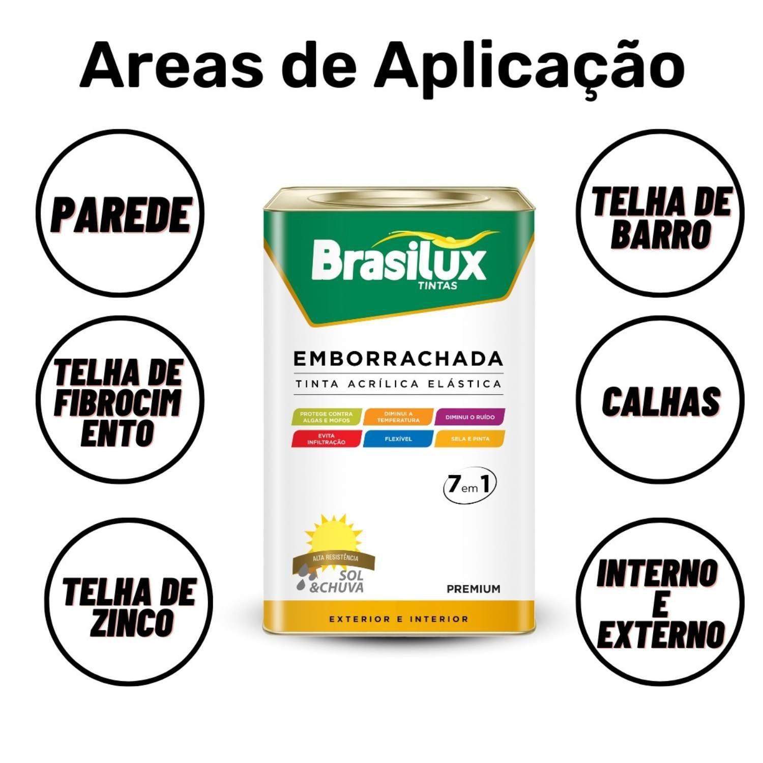 BRASILUX TINTA ACRIL EMBORRACHADA - BASE C EMBORRACHADA 16,2 LITROS ...