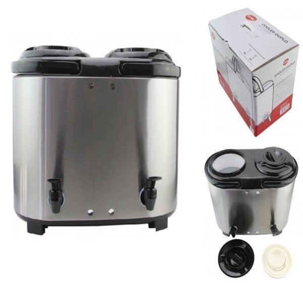 Garrafa termica 12 litros com torneira grande duplo garrafao catil ...