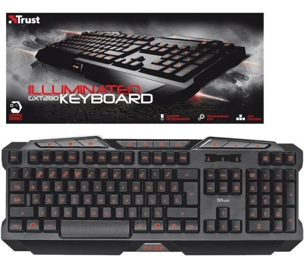 TECLADO GAMER GXT 280 LED ILLUMINATED TRUST | MadeiraMadeira