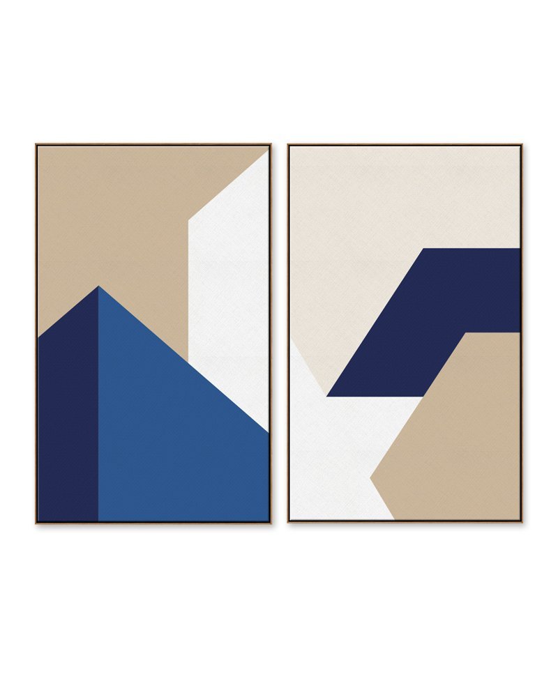 Quadros em Canvas Díptico Geométrico | MadeiraMadeira