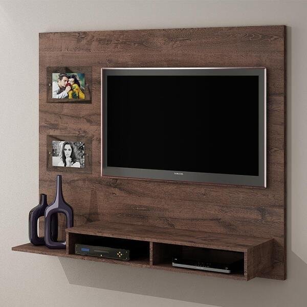 Painel Hades para TV até 46 Polegadas - Castanho - Valdemóveis | MadeiraMadeira