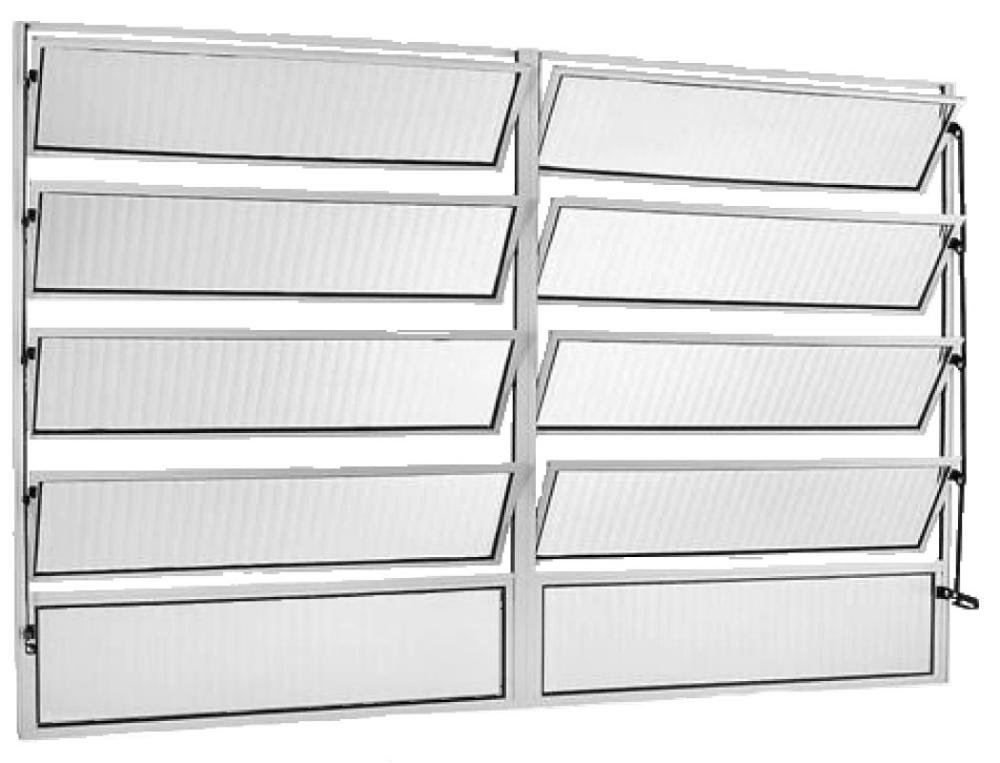 Basculante 2 seções em alumínio Classic branca - 100x150 | MadeiraMadeira