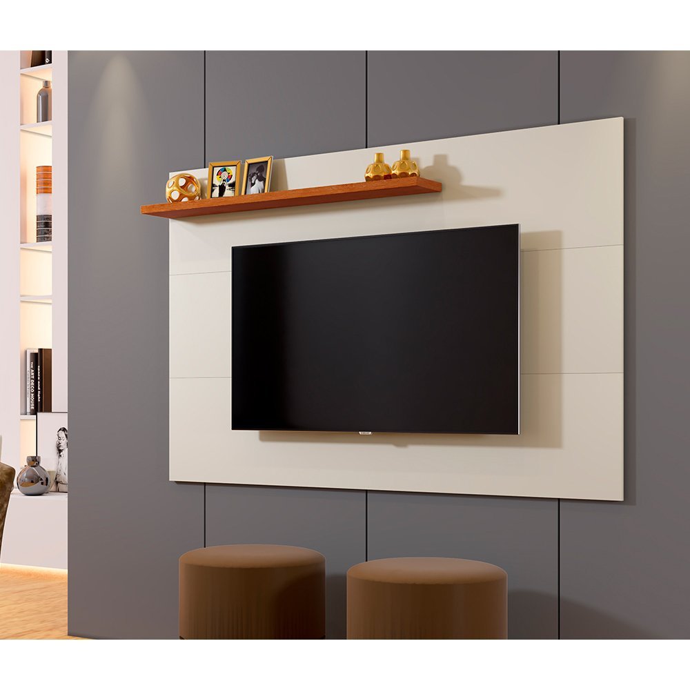 Painel para Tv até 65 Polegadas com Prateleira Off White Detroit ...