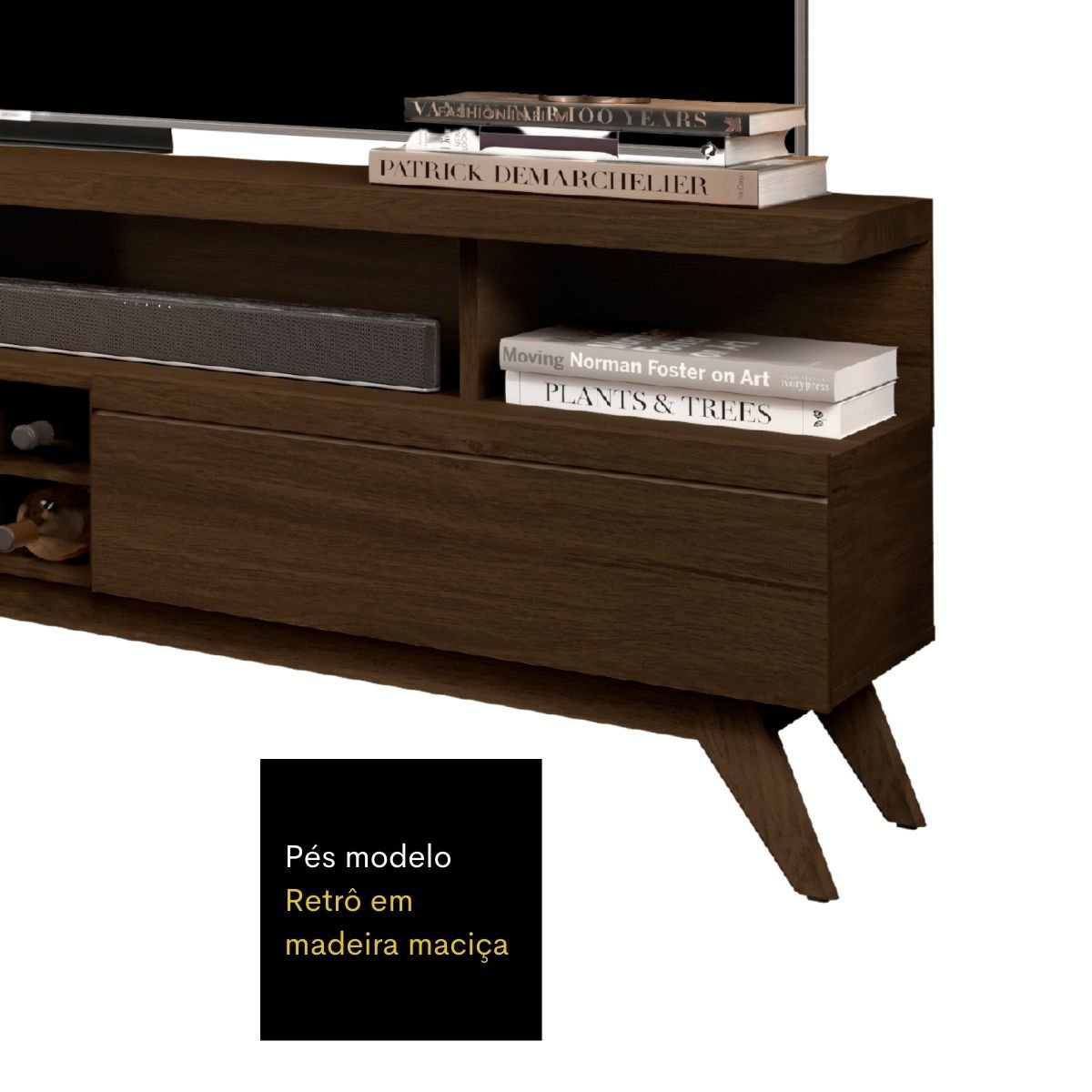 Rack para Sala Televisão até 65 Polegadas - Mod.2042:Cedro | MadeiraMadeira