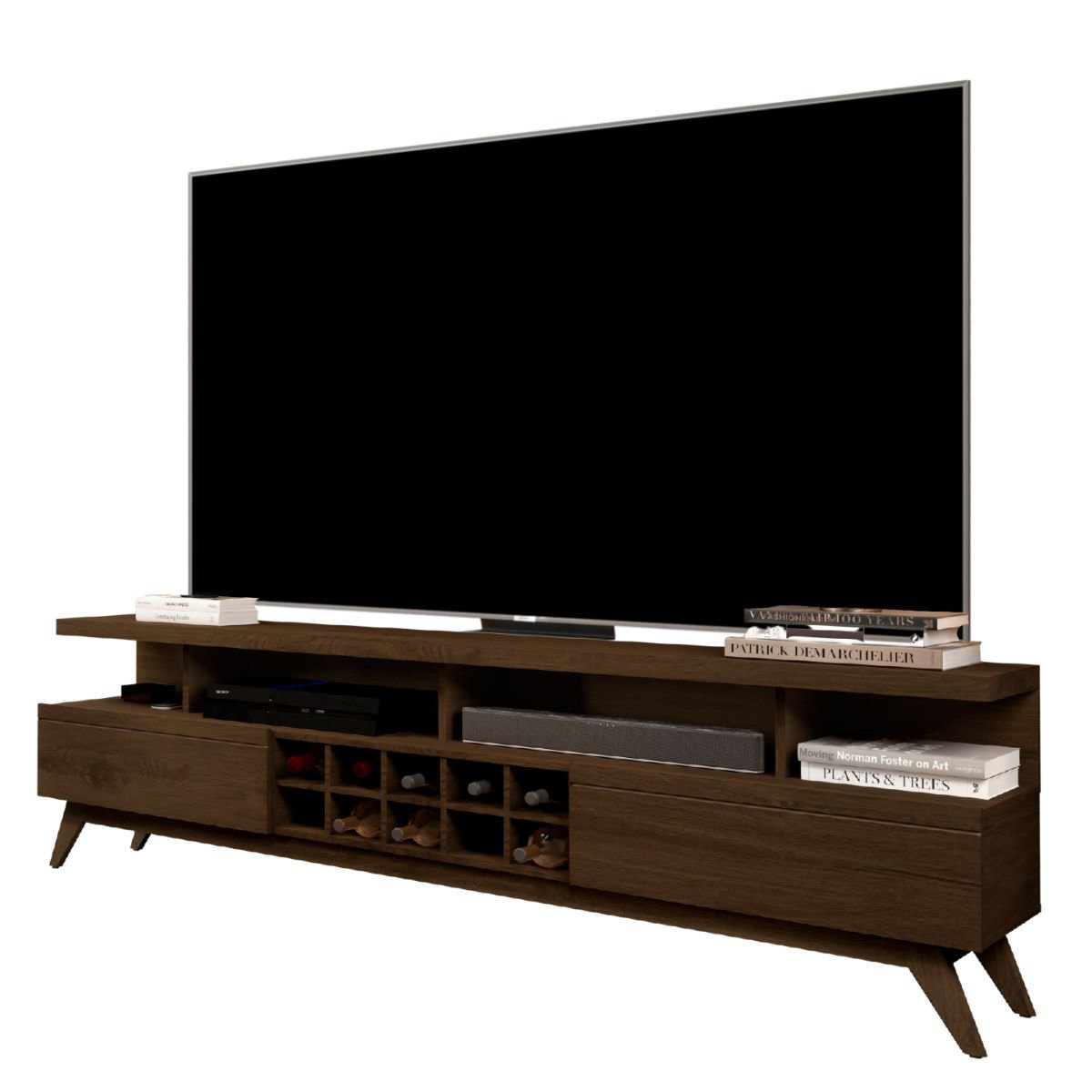 Rack para Sala Televisão até 65 Polegadas - Mod.2042:Cedro | MadeiraMadeira