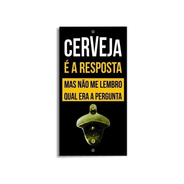 Abridor de Garrafas de Parede Resposta | MadeiraMadeira