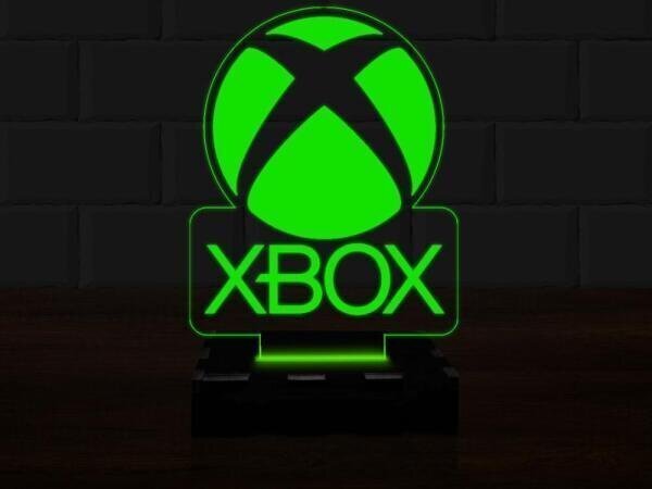 Luminária Led 3D XBOX Jogo Game Abajur 16 Cores e Controle | MadeiraMadeira