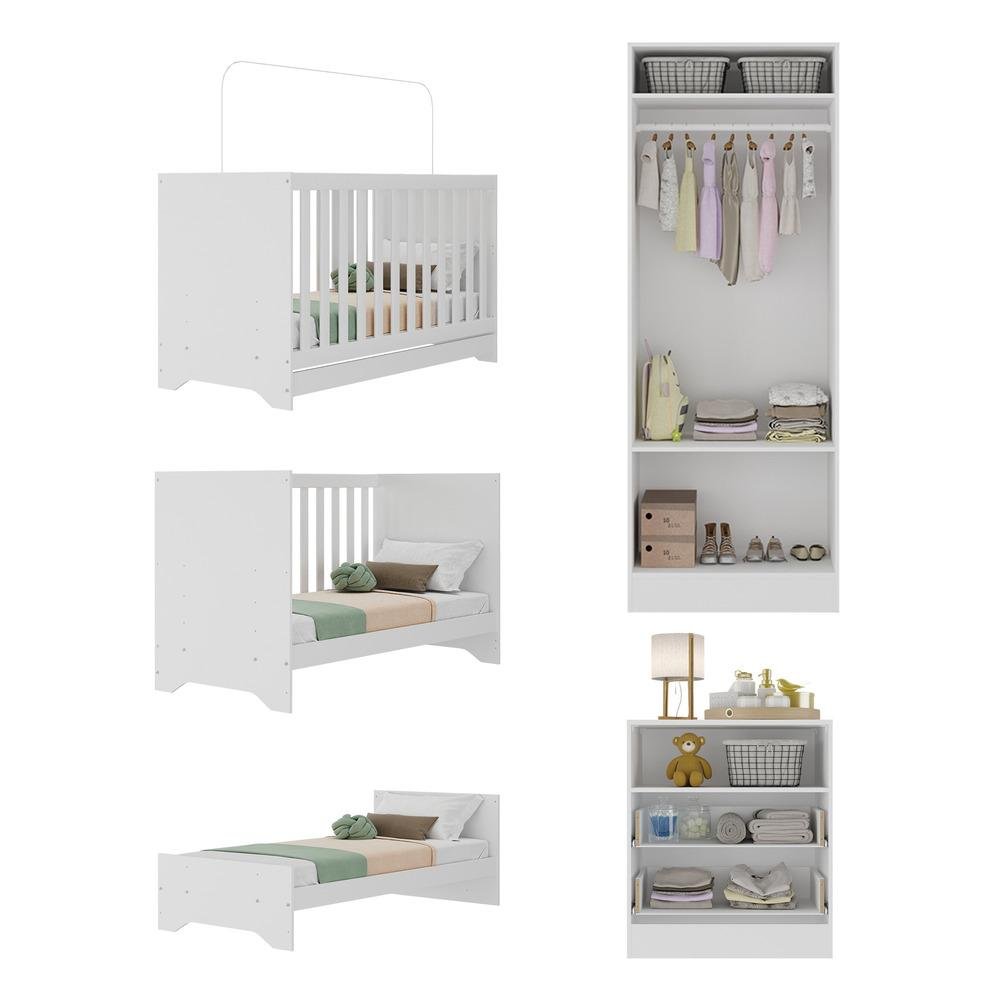 Quarto Infantil Completo Encanto Multimóveis Branco | MadeiraMadeira