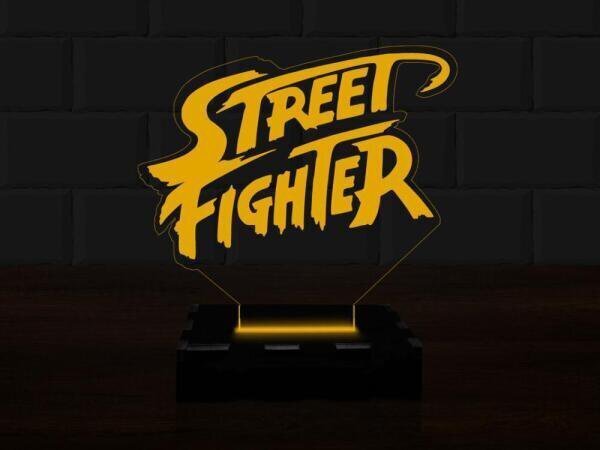 Luminária Led 3D Street Fighter Abajur 16 Cores e Controle | MadeiraMadeira