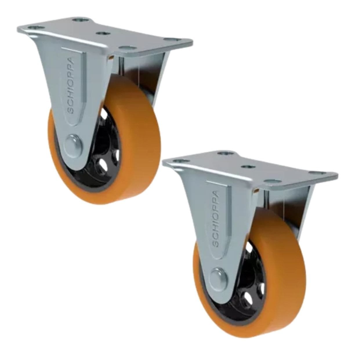 Rodizio Fixo Placa 2 Pol. Pu 180 Kg Fl210 Pn (2 Und) Schioppa ...