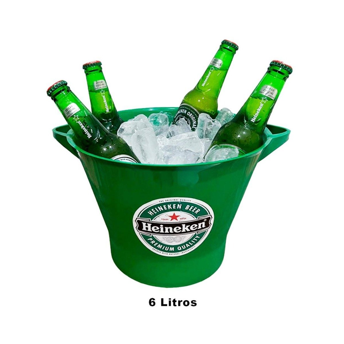 Balde de Gelo 6 Litros com Alça Verde | MadeiraMadeira