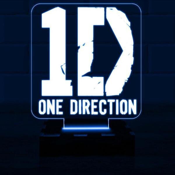 Luminária Led 3D 1 One Direction Abajur - Azul | MadeiraMadeira