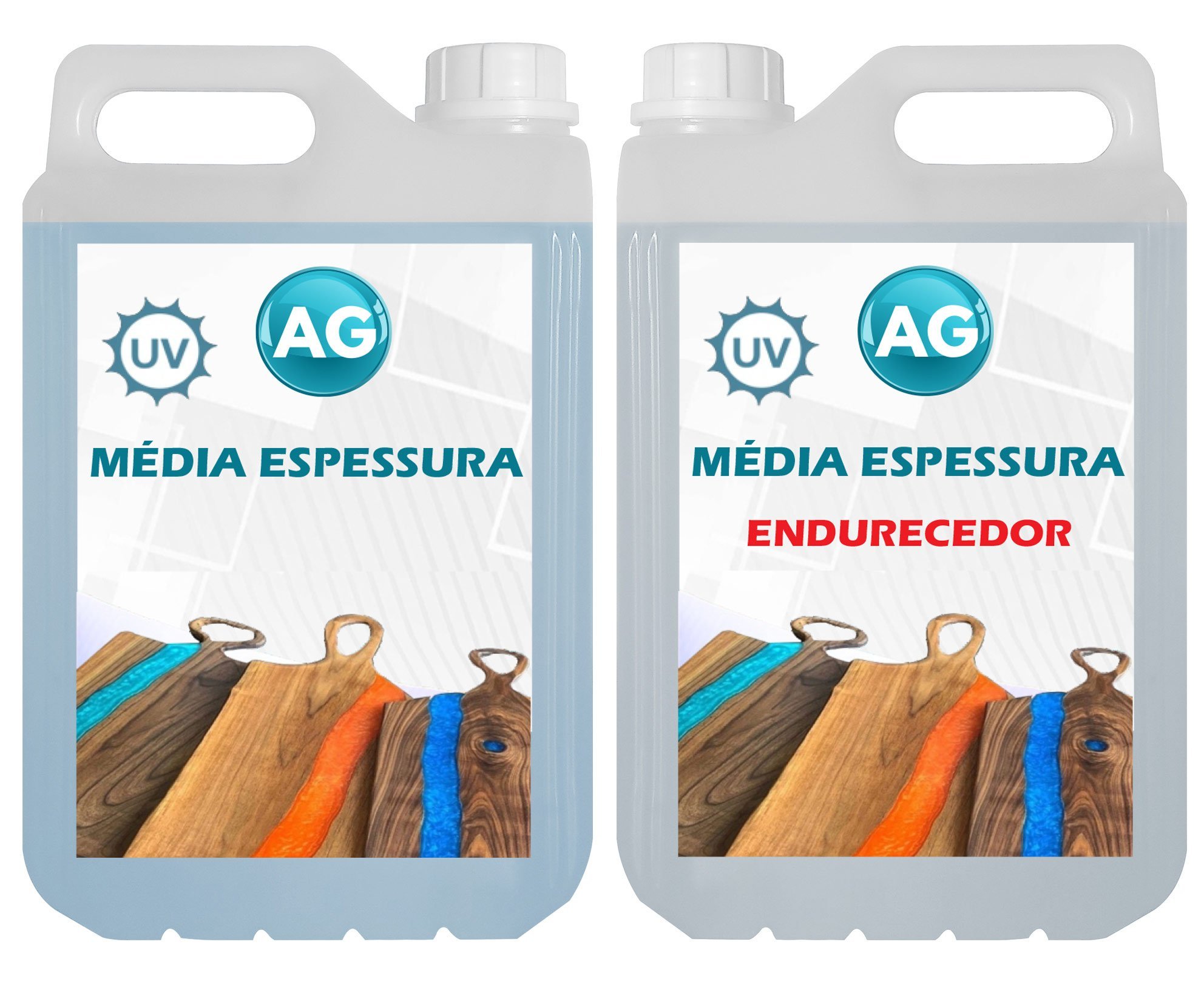 Resina Epoxi Média Espessura AG Resinas ag 14KG | MadeiraMadeira