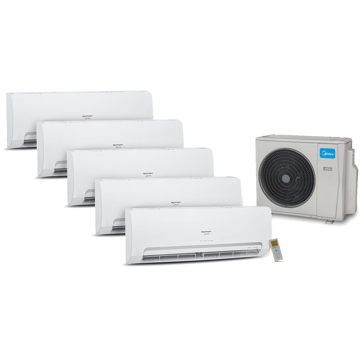 Ar Condicionado Multi Split Inverter Midea 42.000 Btus (2x Evap 9.000 ...