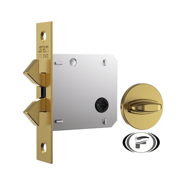 Fechadura 1006 Bater Correr Banheiro Gold Roseta Redond Stam ...