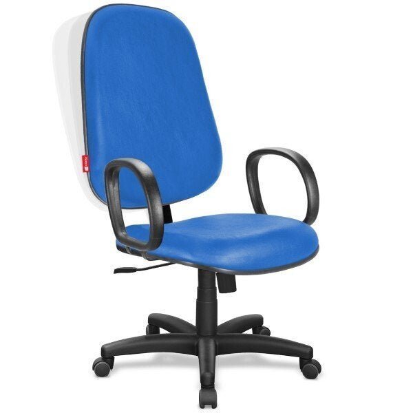 Cadeira Presidente Azul Sintético Home Office Rvp02S | MadeiraMadeira