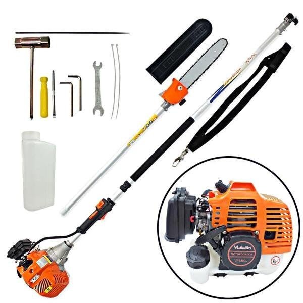 Motopodador de Galhos Altos Vulcan VP3300L 33CC Motor 2T Com Sabre de ...