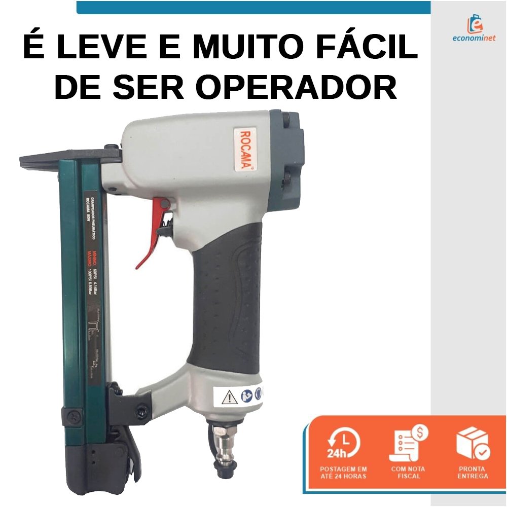 Kit Grampeador Profissional Pneumático 80W + 6000 Grampo 80/06mm ...