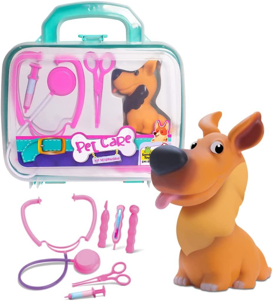 Maleta Pet Care Kit Veterinário - Samba Toys (418058) | MadeiraMadeira