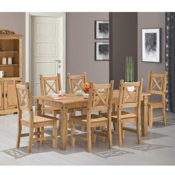 Mesa Retangular em Madeira Maciça Country Artemobili | MadeiraMadeira