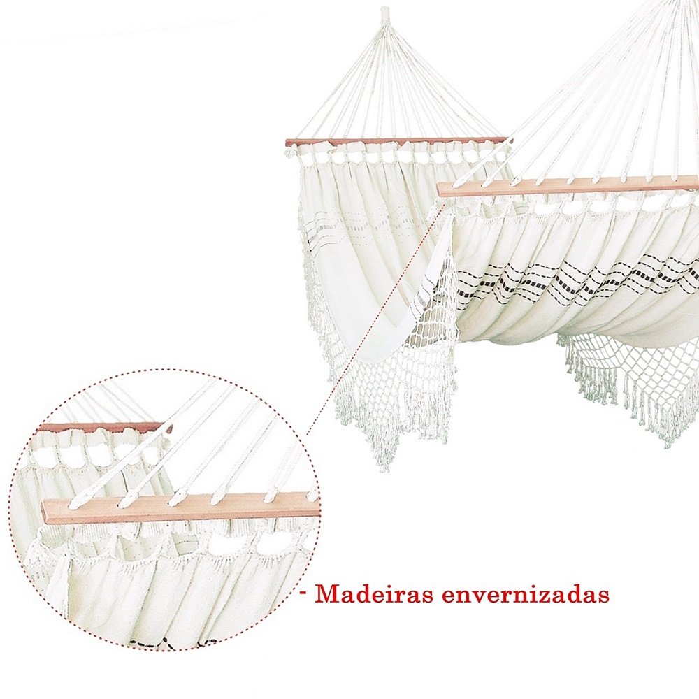 Rede de Dormir Com Madeira Artesanal Cru | MadeiraMadeira