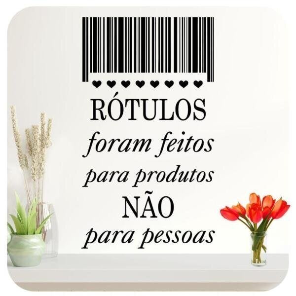 Adesivo Parede Frase Rótulos Pessoas Produtos | MadeiraMadeira
