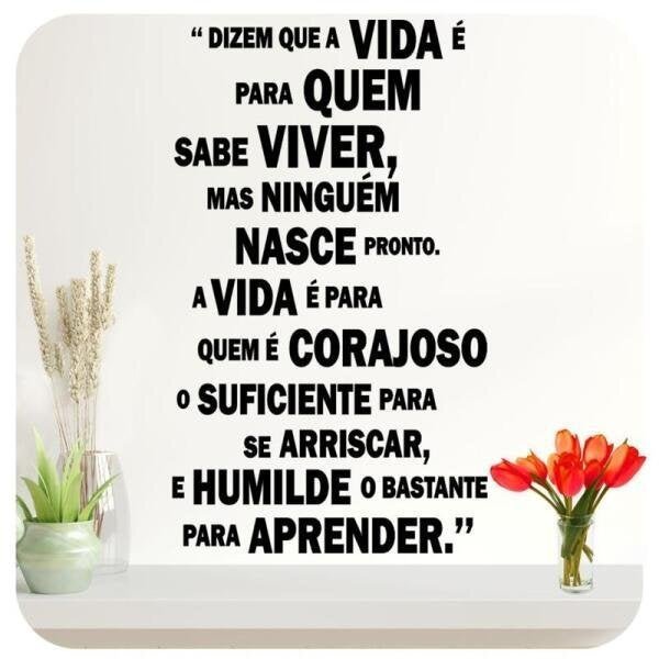 Adesivo Parede Frase Vida Viver Humilde | MadeiraMadeira Adesivo Parede Frase Vida Viver Humilde | MadeiraMadeira