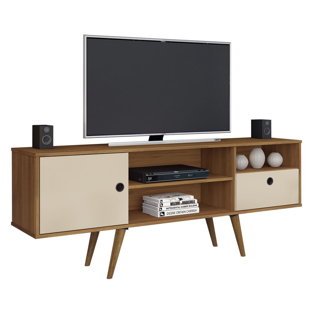 Rack Bancada para TVs Até 55 Polegadas Germai Kairo | MadeiraMadeira