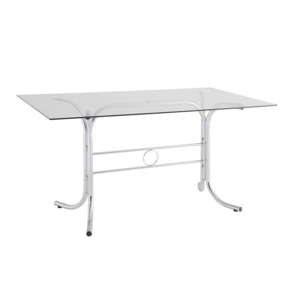 Mesa Retangular com Tampo de Vidro 4168 Unimóvel | MadeiraMadeira