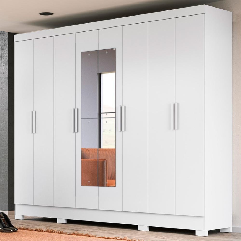 Guarda Roupas Casal com Espelho 8 Portas 4 Gavetas Diplomata Moval ...