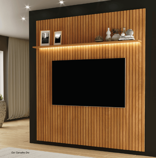 Painel Ripado Fazzio Innovare 1,85 sem Led | MadeiraMadeira