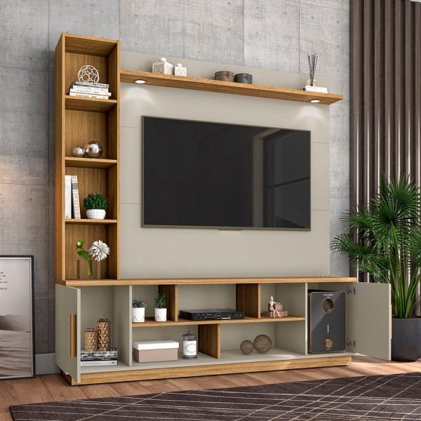 Home Prestige Para Tv Até 60 Polegadas 1,80m Com Led Off White/Cinamomo ...