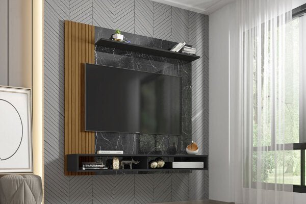 Painel para TV até 50 Polegadas Oslo Nero | MadeiraMadeira