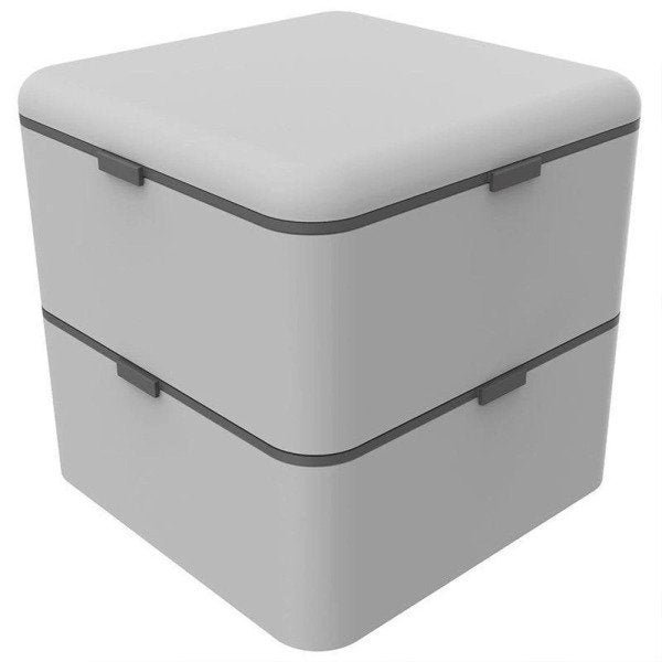 Marmita Box Soprano Com 2 Divisórias Cinza 1.5 Litros | MadeiraMadeira