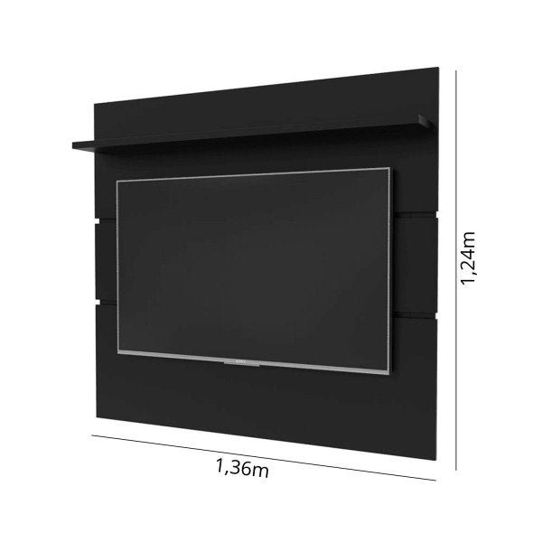 Conjunto Rack com Painel Prism para TV até 46 Polegadas Preto Cumaru ...